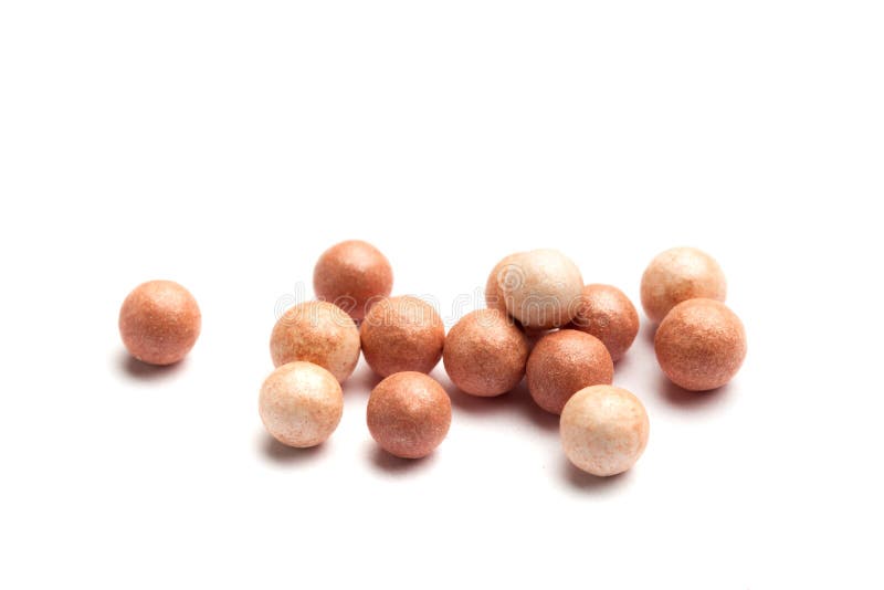Cosmetics Blush Ball on White Stock Photo - Image of applying, bronzing ...