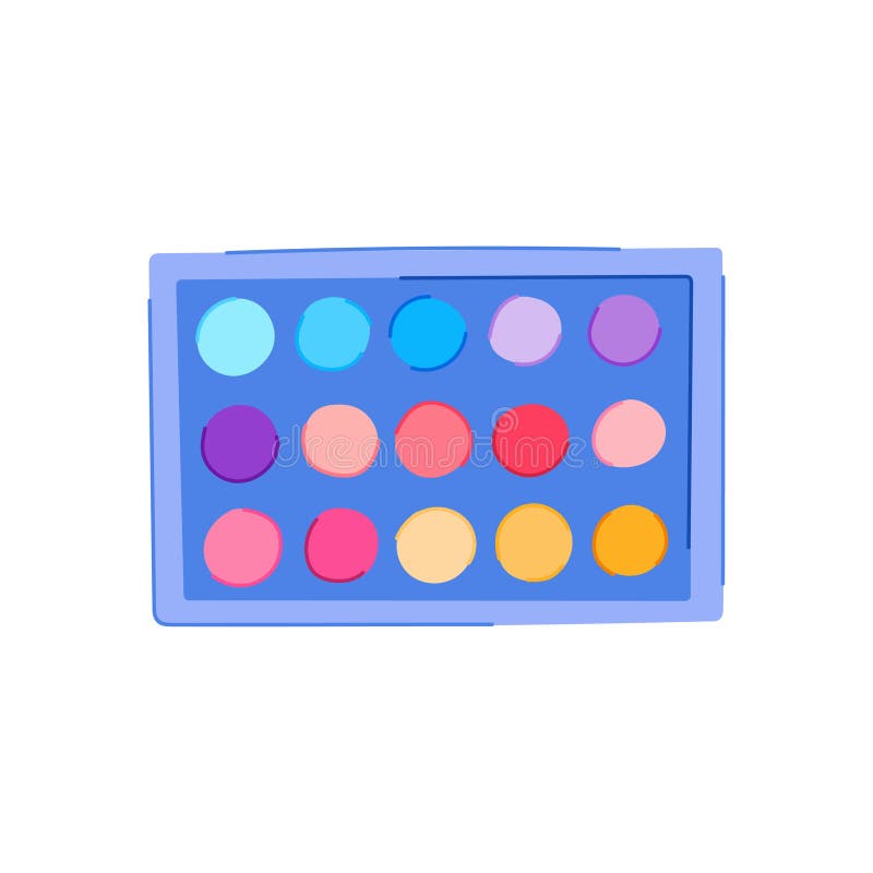 Texture Eyeshadow Face Cartoon Vector Illustration Stock Illustration ...