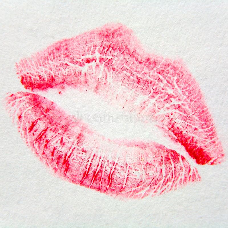Imprint of lipstick stock image. Image of glamour, cosmetics - 37732773