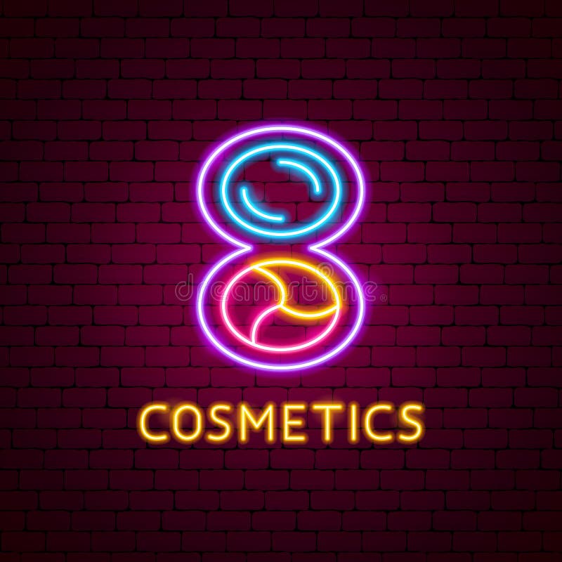 Cosmetics Neon Label stock vector. Illustration of cosmetic - 155749059