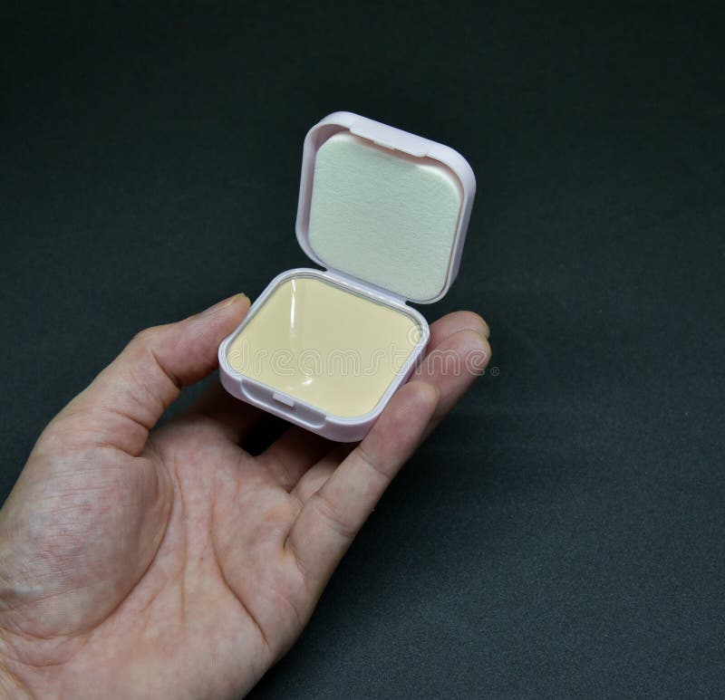 Cosmetics Powder Compact stock photo. Image of face, brown - 19651048