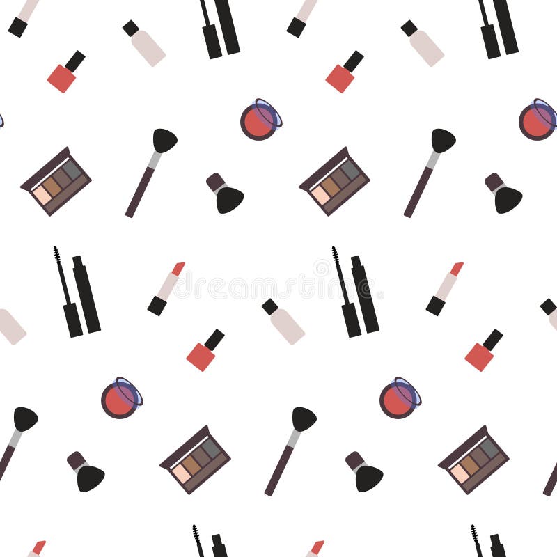 Cosmetics, Seamless Pattern, Vector Stock Vector - Illustration of care ...