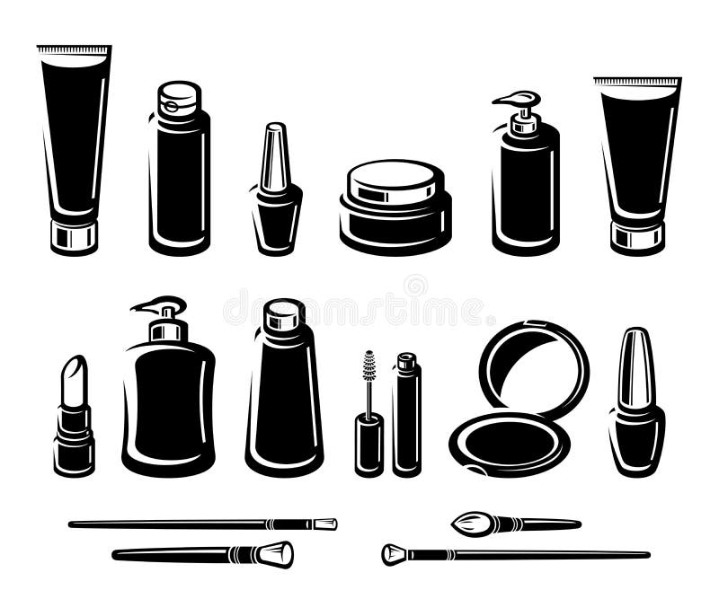 Cosmetics set. Vector stock vector. Illustration of eyeliner - 119807128