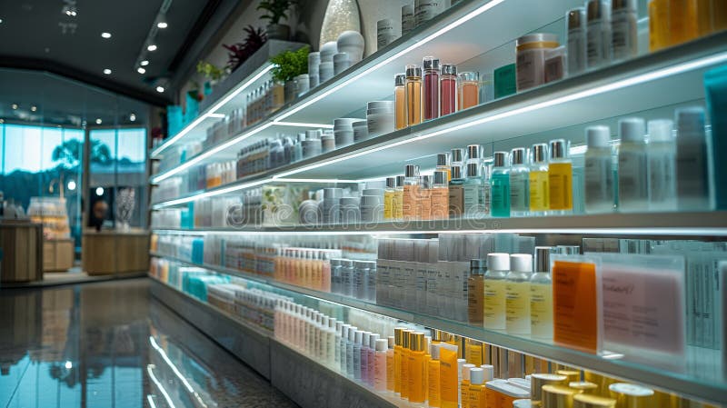 Cosmetics Store Display, Various Products, Commercial Consept Stock ...