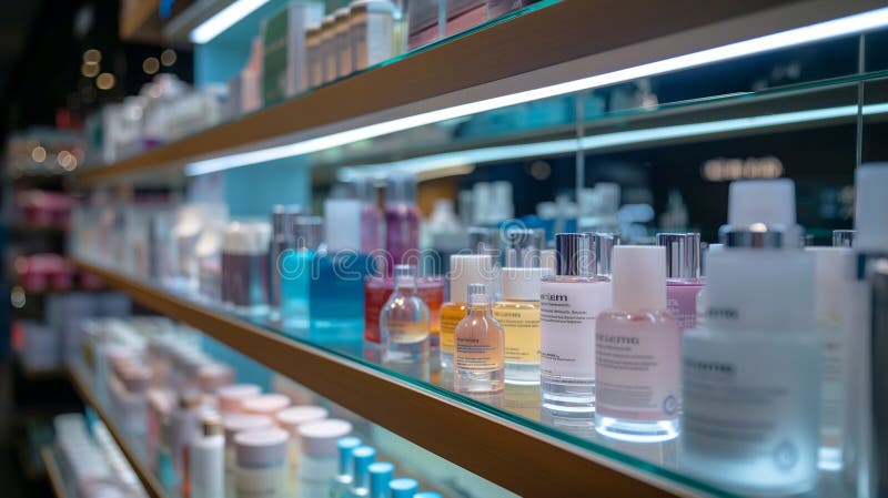 Cosmetics Store Display, Various Products, Commercial Consept Stock ...