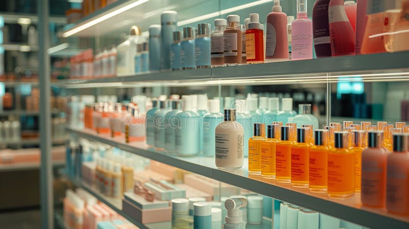 Cosmetics Store Display, Various Products, Commercial Consept Stock ...