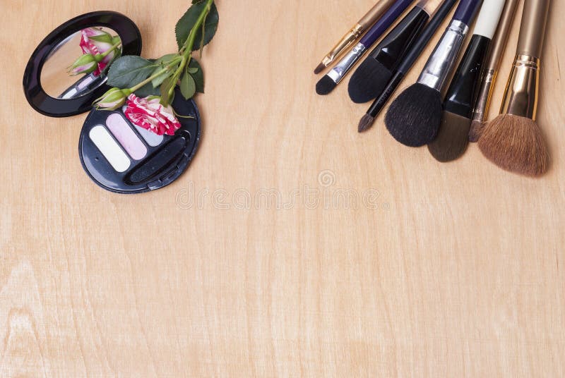 Cosmetics on the table stock photo. Image of polish, pink - 63661074