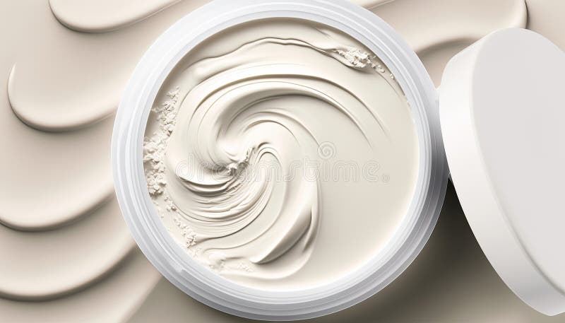 Cosmetics Texture White Cream. Stock Illustration - Illustration of ...