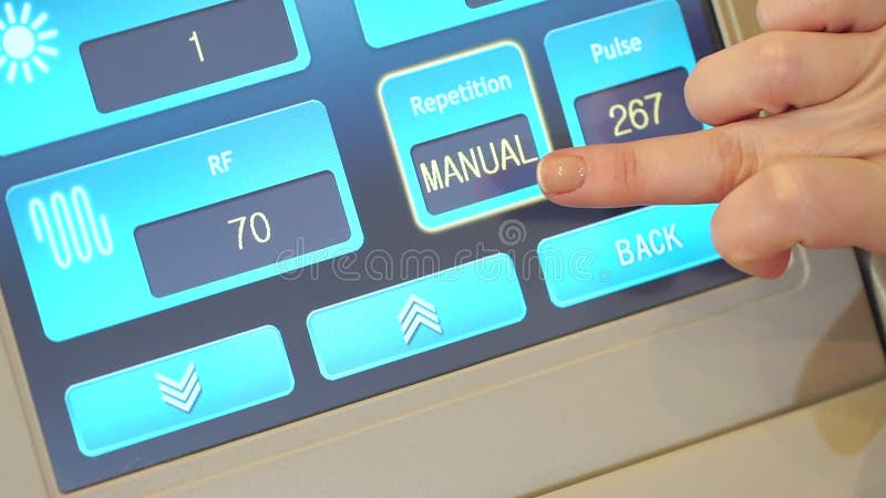 Cosmetologist Includes Modes of Operation on the Screen of Radio Wave ...