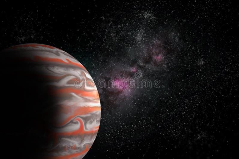 Cosmic Abstract Background. Planet in the Dark Starry Sky Stock ...