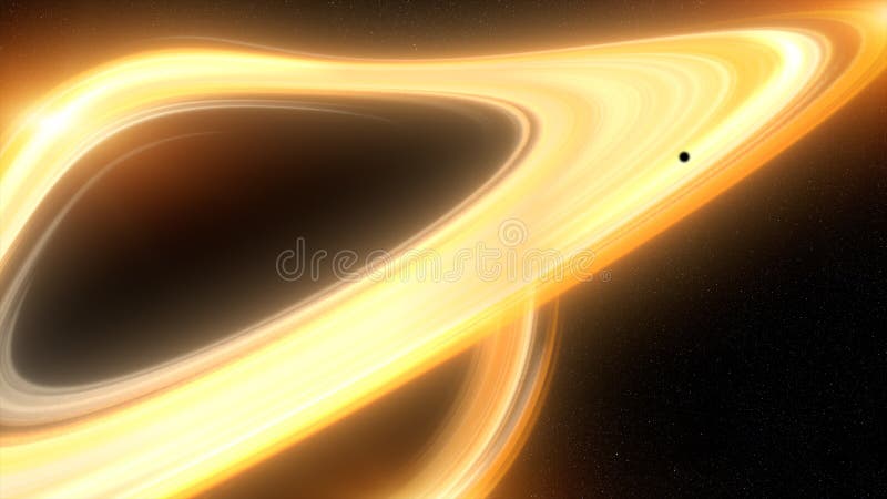Cosmic Abyss a Futuristic Black Hole Simulation Stock Illustration ...