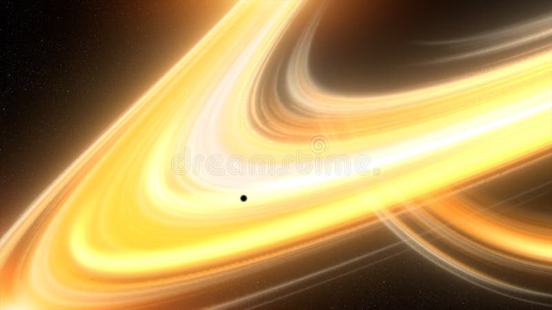 Cosmic Abyss a Futuristic Black Hole Simulation Stock Illustration ...