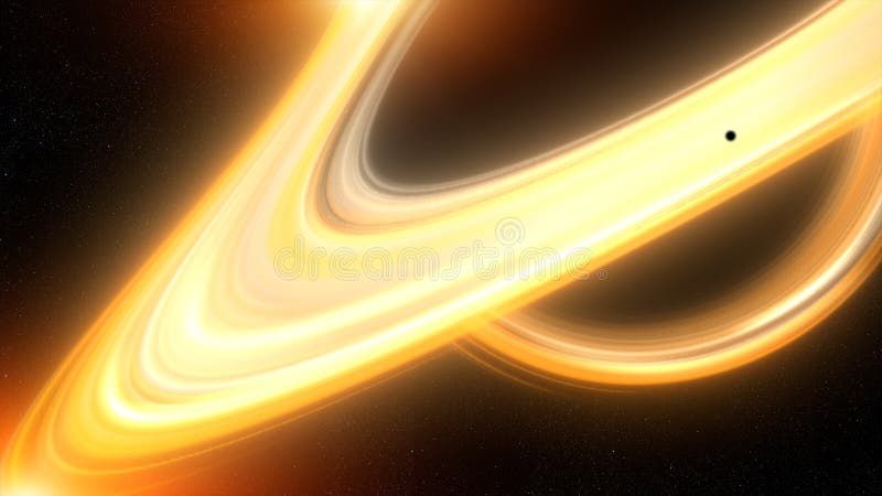 Cosmic Abyss a Futuristic Black Hole Simulation Stock Illustration ...