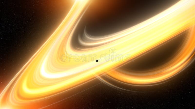 Cosmic Abyss a Futuristic Black Hole Simulation Stock Illustration ...