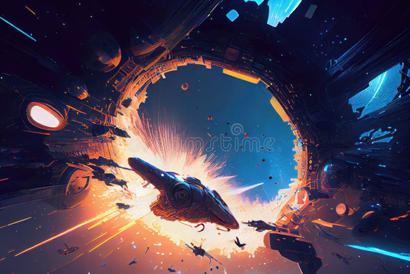 Cosmic Adventure: a Journey through the Universe Stock Illustration ...