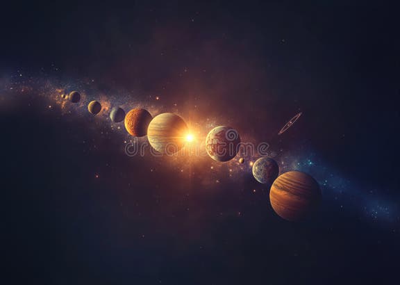 Cosmic Alignment of Planets Including Venus, Mars, Jupiter, Saturn, and ...