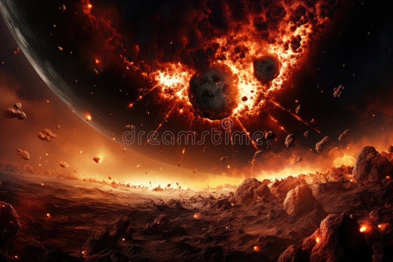 Cosmic Armageddon, Judgment Day of Planet Earth Stock Image - Image of ...