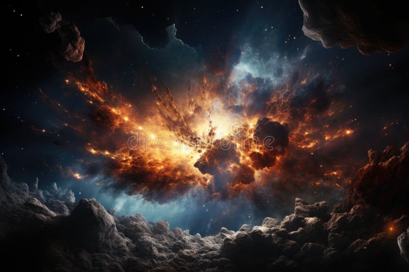 Cosmic Armageddon, Judgment Day of Planet Earth Stock Image - Image of ...
