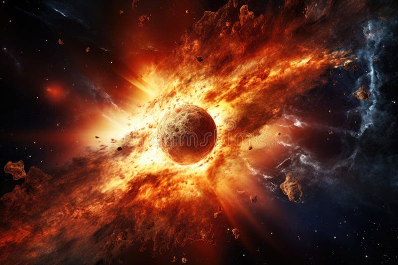 Cosmic Armageddon, Judgment Day of Planet Earth Stock Image - Image of ...
