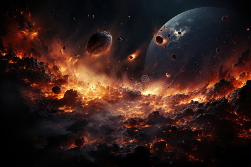 Cosmic Armageddon, Judgment Day of Planet Earth Stock Photo - Image of ...