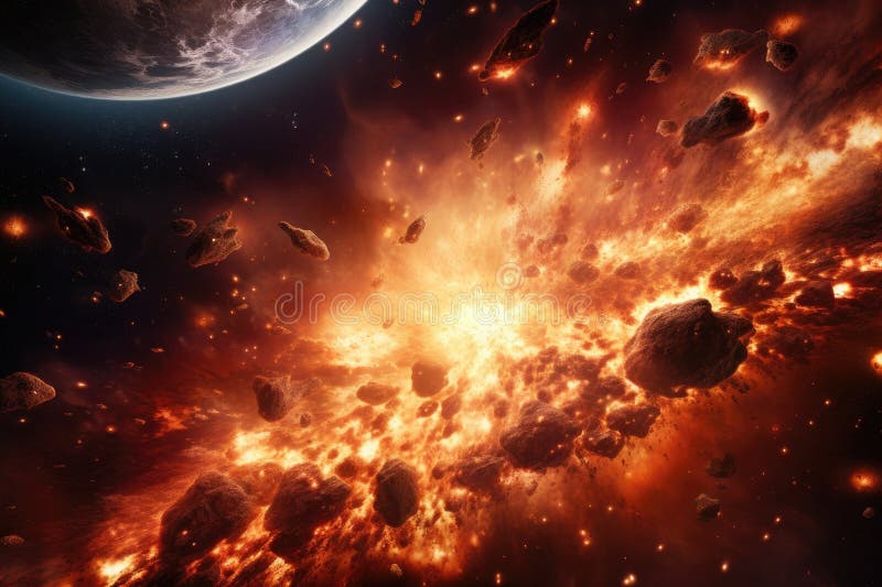 Cosmic Armageddon, Judgment Day of Planet Earth Stock Image - Image of ...