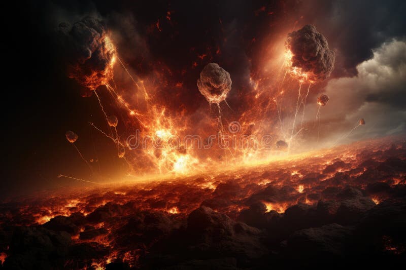Cosmic Armageddon, Judgment Day of Planet Earth Stock Illustration ...