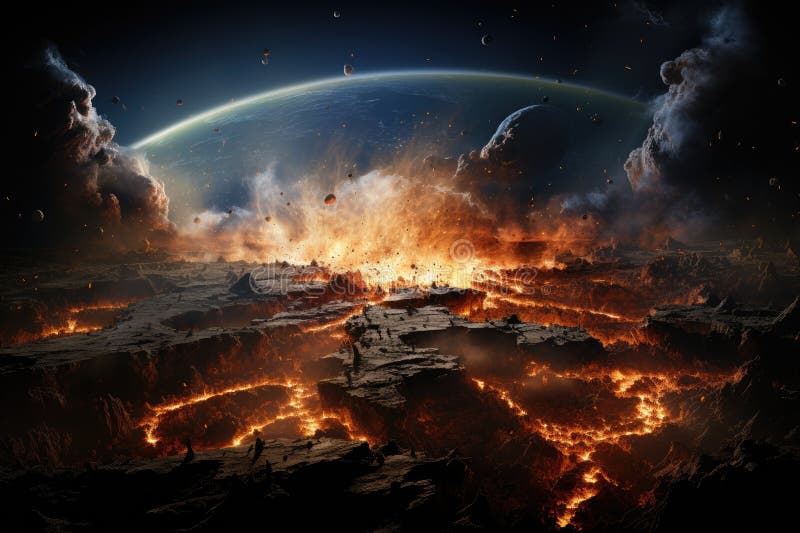 Cosmic Armageddon, Judgment Day of Planet Earth Stock Photo - Image of ...