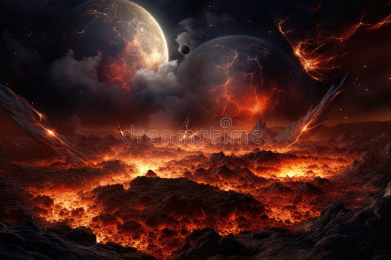 Cosmic Armageddon, Judgment Day of Planet Earth Stock Image - Image of ...