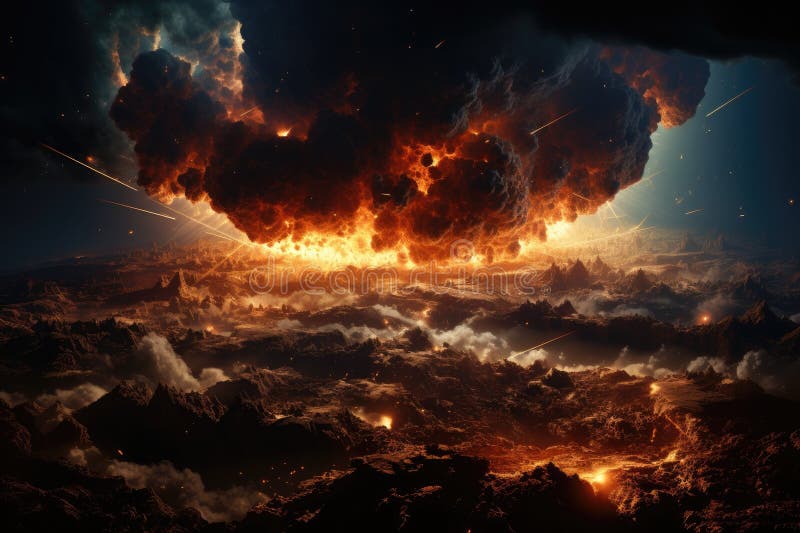 Cosmic Armageddon, Judgment Day of Planet Earth Stock Image - Image of ...