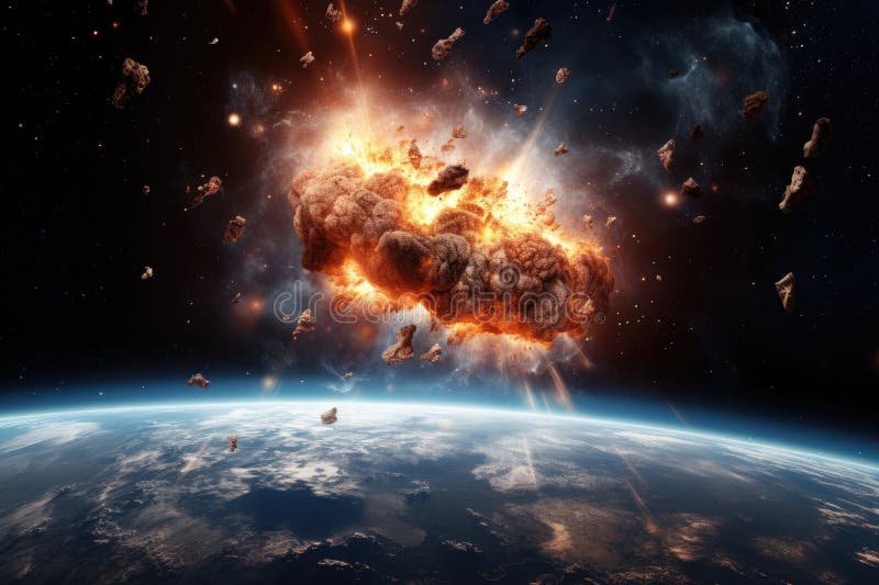 Cosmic Armageddon, Judgment Day of Planet Earth Stock Image - Image of ...