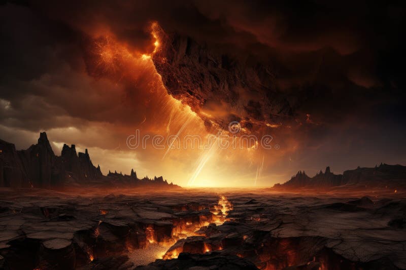 Cosmic Armageddon, Judgment Day of Planet Earth Stock Photo - Image of ...