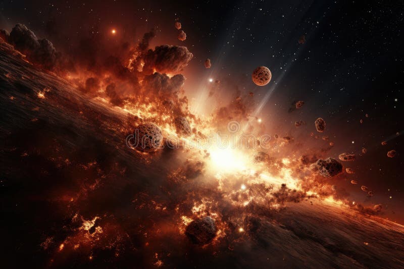 Cosmic Armageddon, Judgment Day of Planet Earth Stock Image - Image of ...