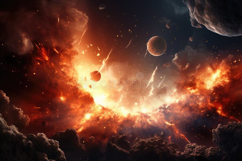 Cosmic Armageddon, Judgment Day of Planet Earth Stock Image - Image of ...