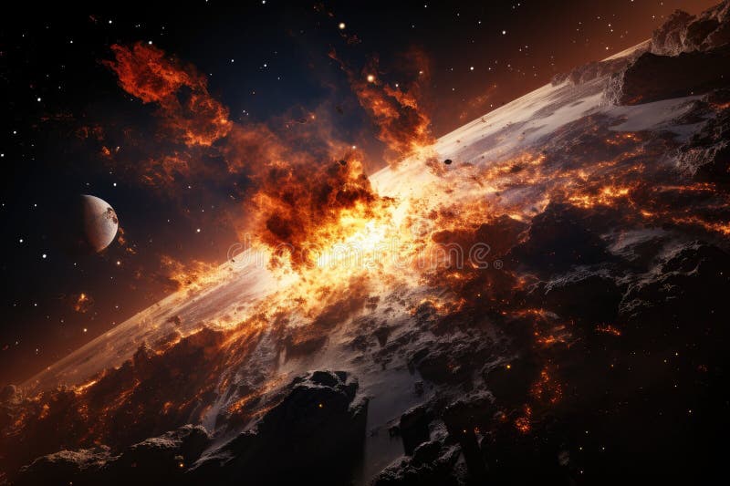 Cosmic Armageddon, Judgment Day of Planet Earth Stock Image - Image of ...