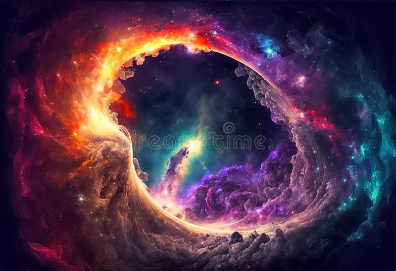Cosmic Art, Nebula Space, Galaxy Wallpaper Stock Illustration ...