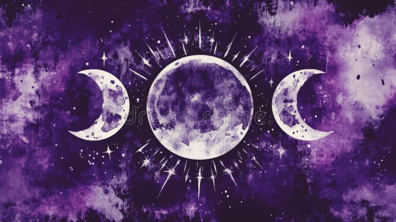 The Cosmic Background of Celestial Moon Phases Inspires Mystical Art ...