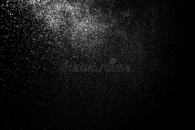 Cosmic Background. Fine Water Particles in Total Darkness Stock Photo ...