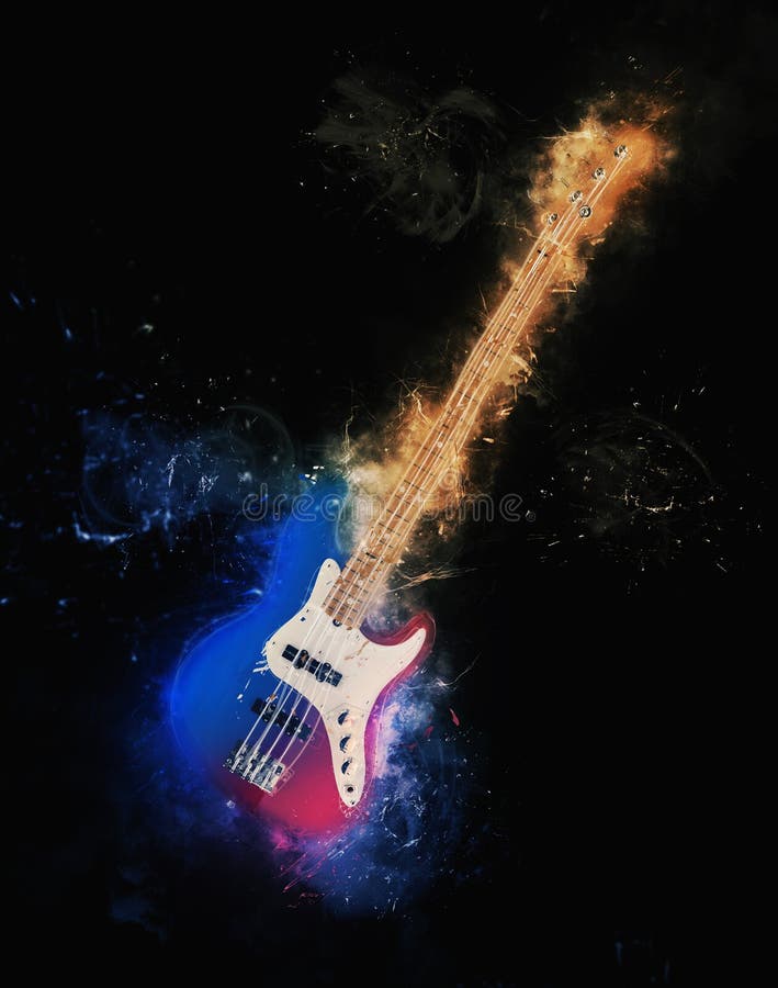 Cosmic guitar illustration stock illustration. Illustration of cosmic ...
