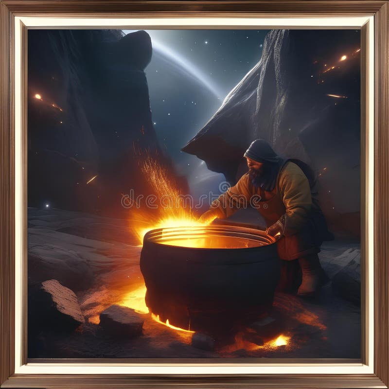 A Cosmic Blacksmith, Forging New Worlds in the Cosmic Fires of Creation ...