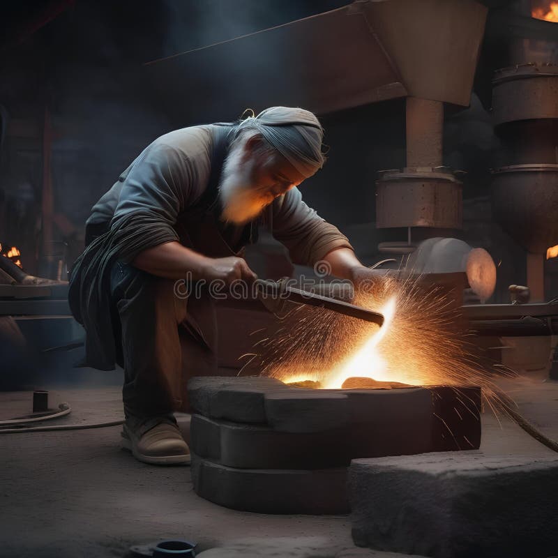 A Cosmic Blacksmith, Forging New Worlds in the Fires of Creation, Using ...
