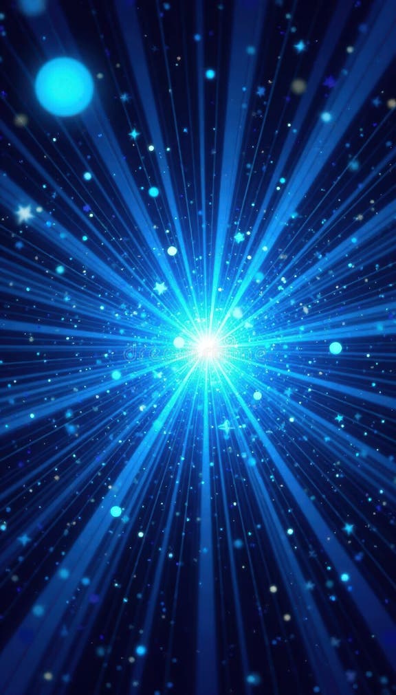 Cosmic Blue Explosion, Fun Dot Pattern, Comic Style, Anime Aesthetic ...