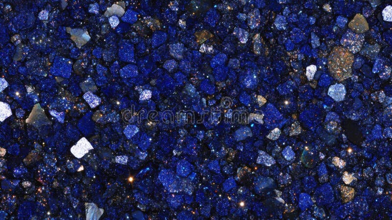 A Cosmic Blue Gemstone Mosaic Sparkling with Light Stock Illustration ...