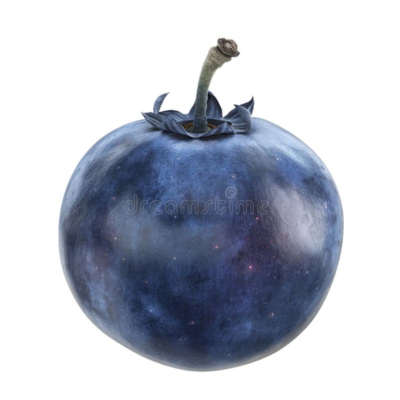 Cosmic Blue Tomato on Transparent Background Stock Image - Image of ...