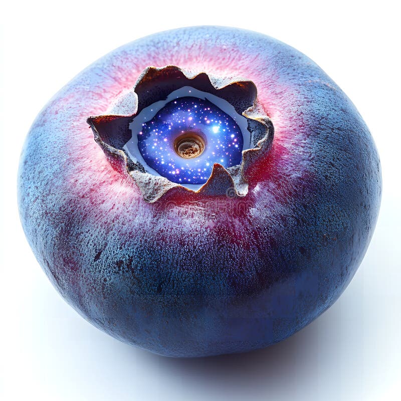 Cosmic Blueberry a Single Juicy Blueberry with a Galaxy Inside Stunning ...