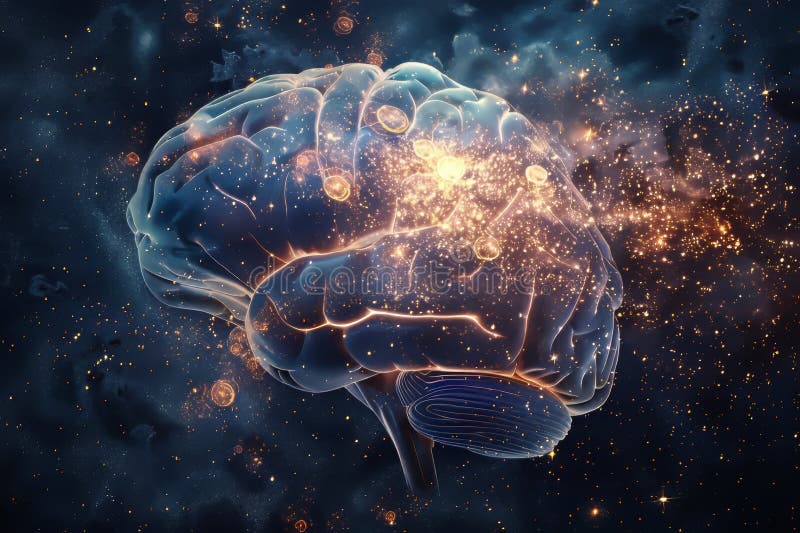A Cosmic Brain Neurons Creating Constellations in the Expansive ...