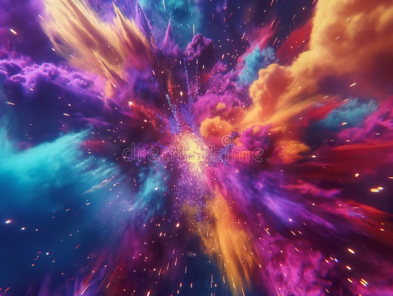 Cosmic Burst of Color stock image. Image of dynamic - 310766317