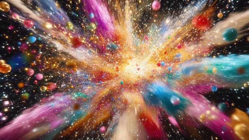 Cosmic Burst an Explosion of Colors and Light in Abstract Space Stock ...