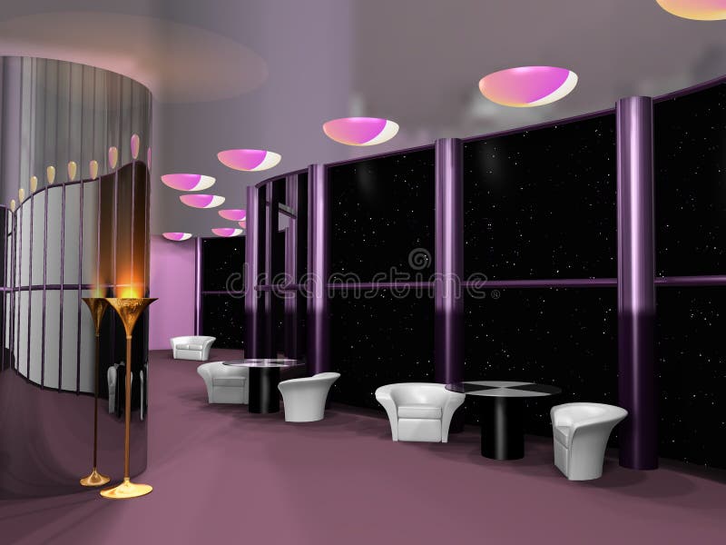 Cosmic cafe interior stock illustration. Illustration of cabaret - 13143811