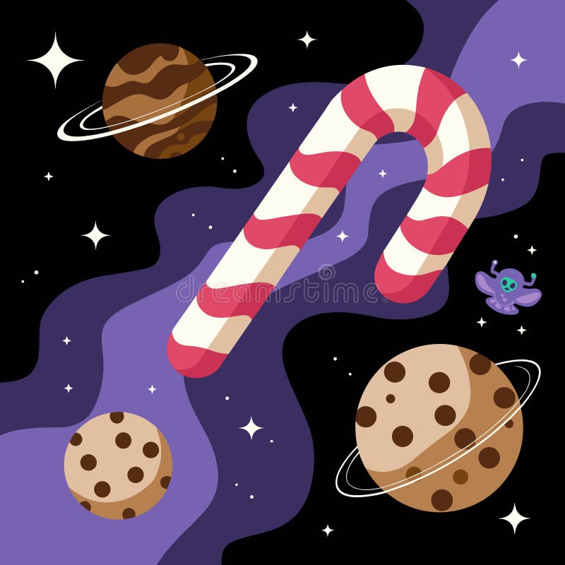 Cosmic Candyland: a Whimsical Space Adventure Stock Vector ...