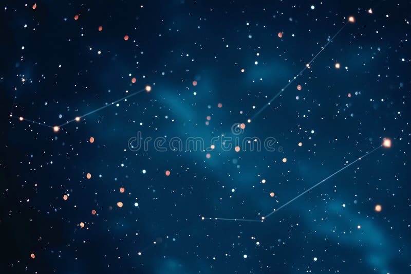 Cosmic Canvas: Celestial Lines and Starry Points Illuminating the Night ...